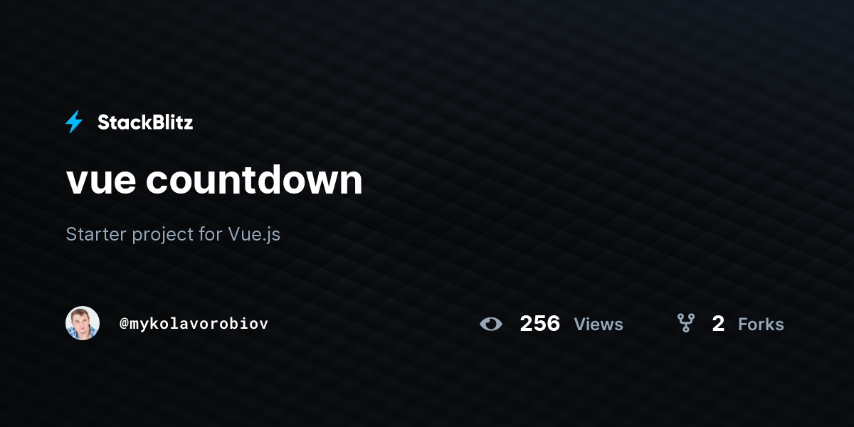 vue countdown - StackBlitz vue countdown - StackBlitz