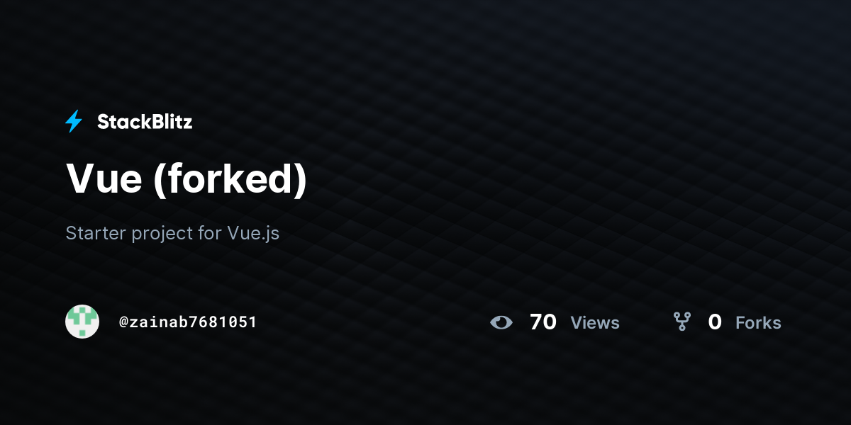 Vue (forked) - StackBlitz