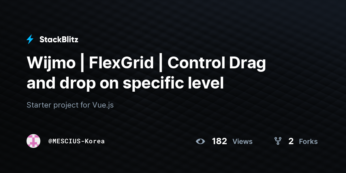 Wijmo | FlexGrid | Control Drag and drop on specific level - StackBlitz