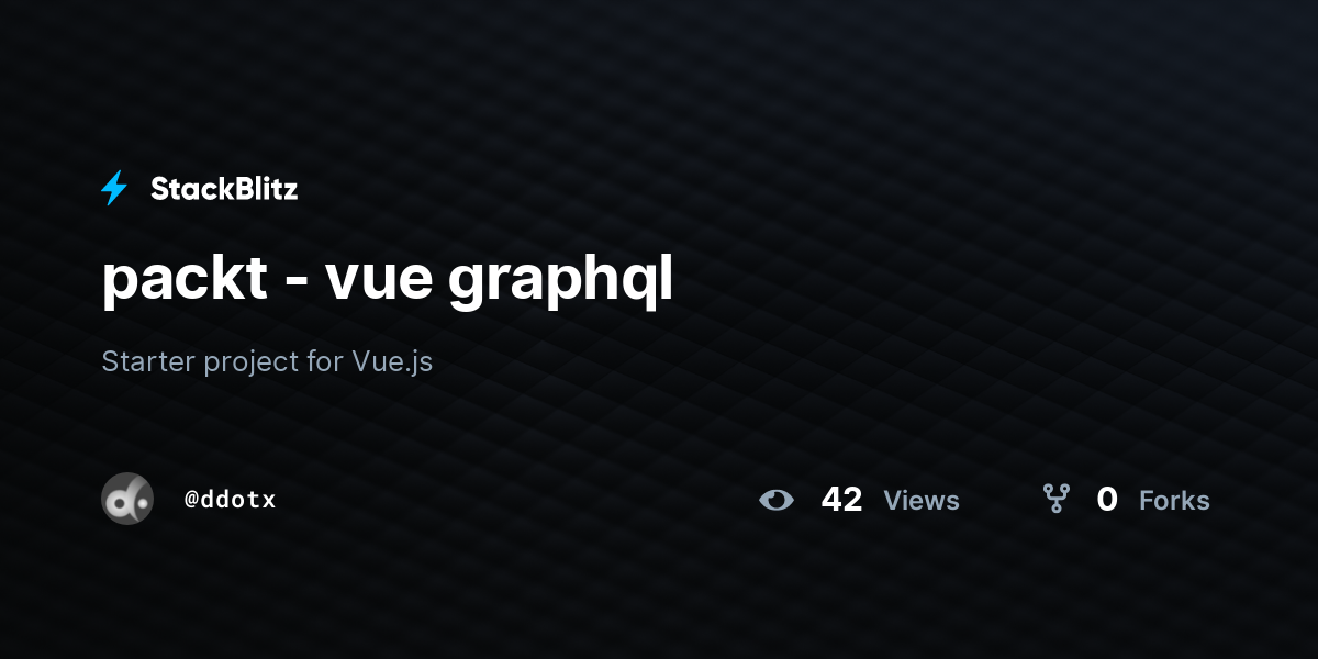packt - vue graphql - StackBlitz packt - vue graphql - StackBlitz