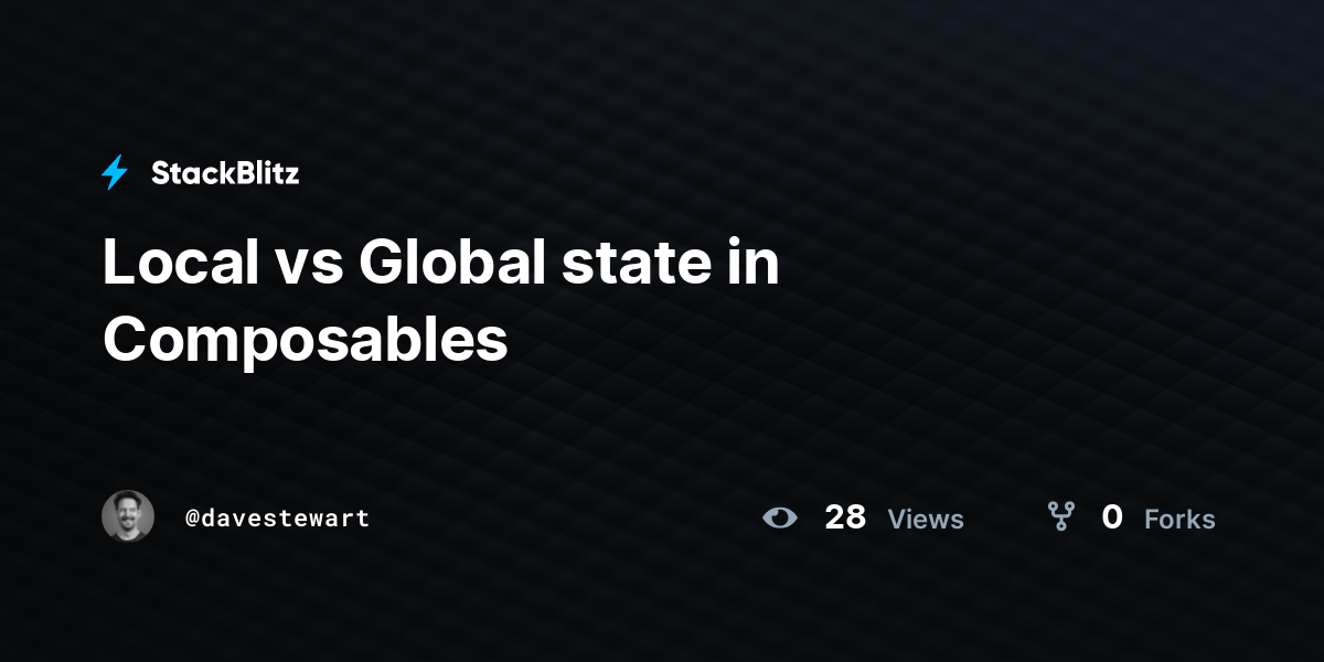 Local vs Global state in Composables - StackBlitz Local vs Global state in Composables - StackBlitz