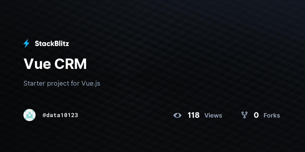 Vue CRM - StackBlitz