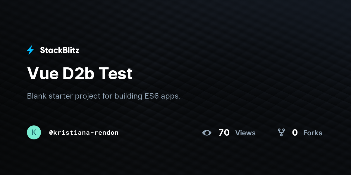 Vue D2b Test Stackblitz