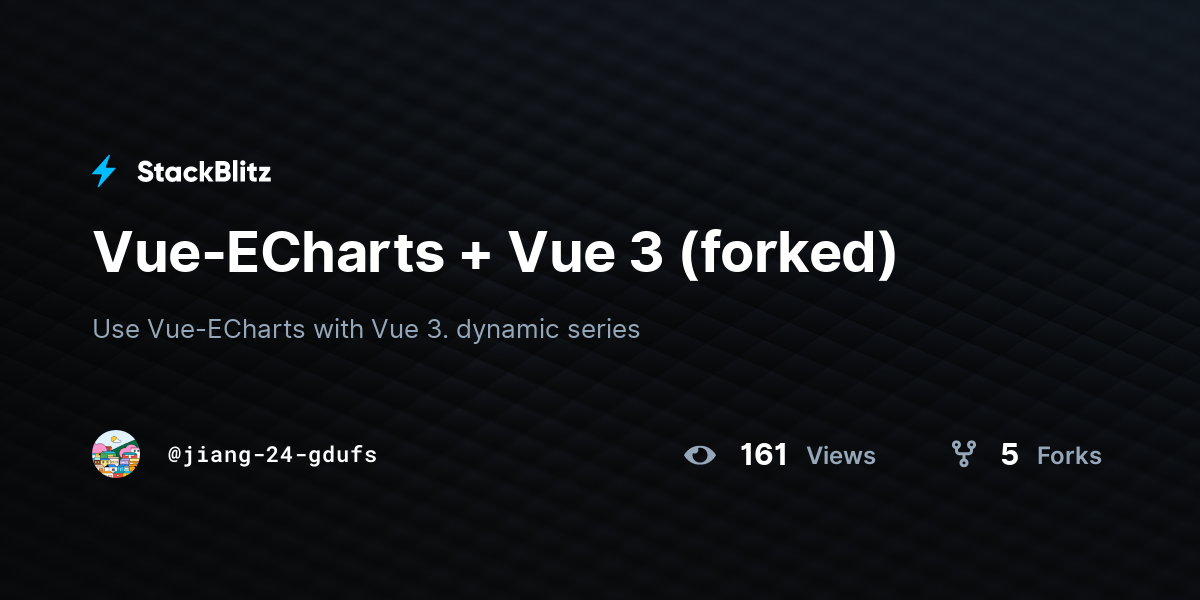 Vue-ECharts + Vue 3 (forked) - StackBlitz