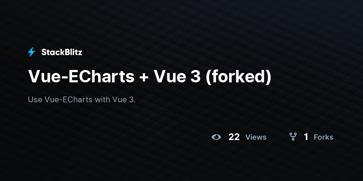 Vue-ECharts + Vue 3 (forked) - StackBlitz