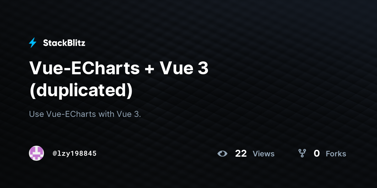 Vue-ECharts + Vue 3 (duplicated) - StackBlitz