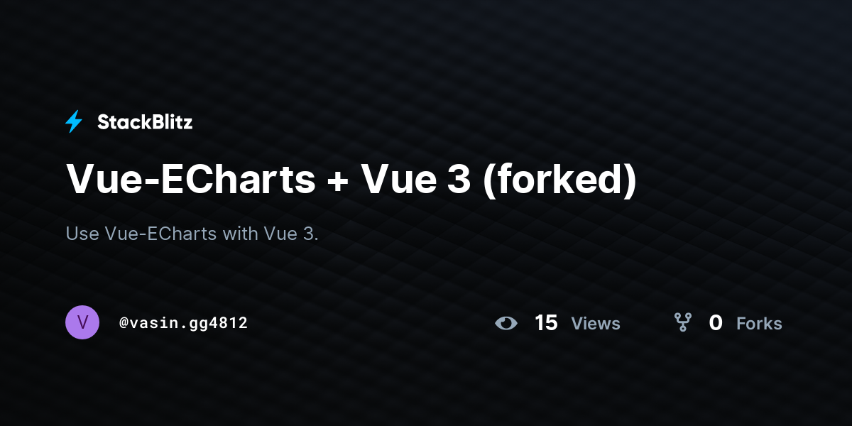 Vue-ECharts + Vue 3 (forked) - StackBlitz