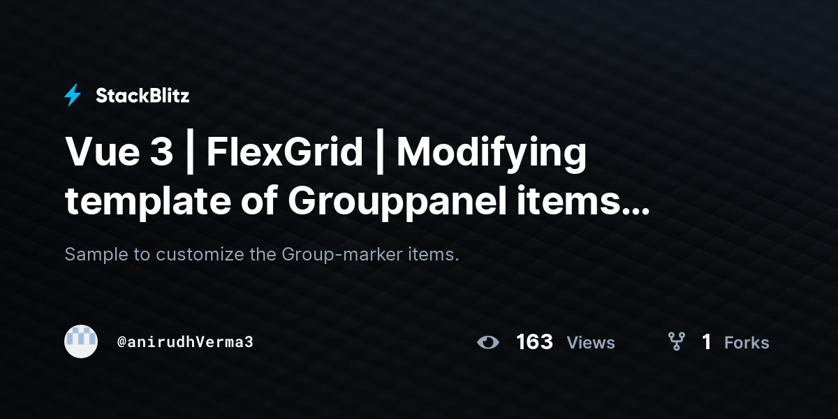 Vue 3 | FlexGrid | Modifying template of Grouppanel items [using ... Vue 3 | FlexGrid | Modifying template of Grouppanel items [using ...