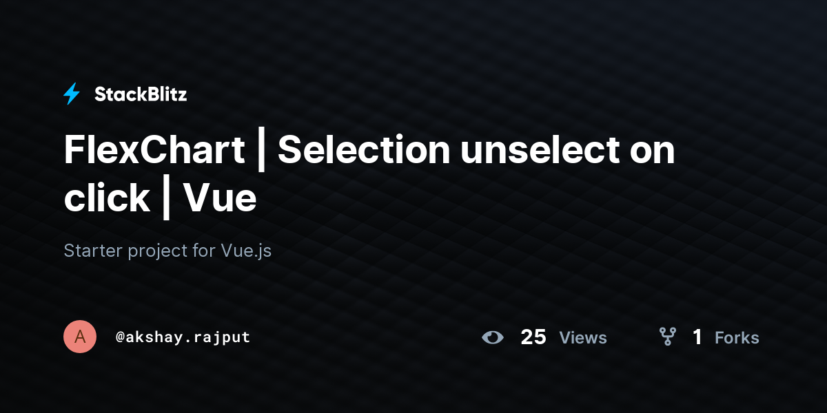 FlexChart | Selection unselect on click | Vue - StackBlitz