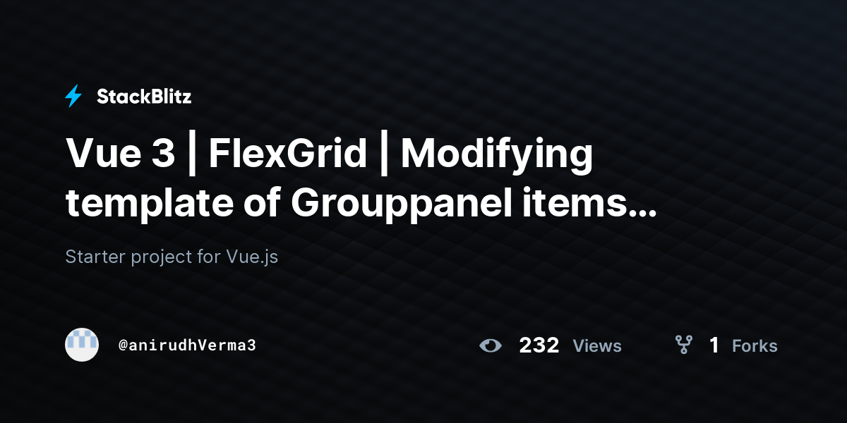 Vue 3 | FlexGrid | Modifying template of Grouppanel items [overwriting default method] - StackBlitz