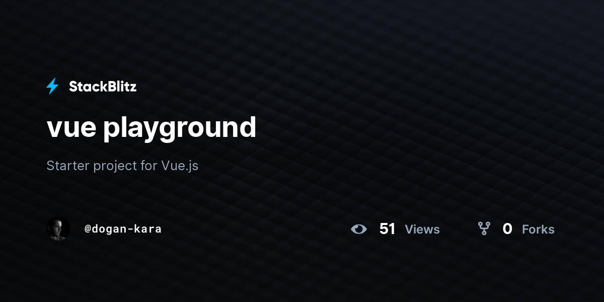 vue playground - StackBlitz