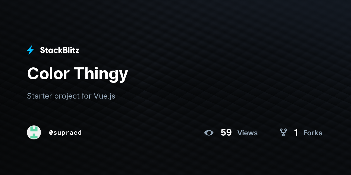 Color Thingy - StackBlitz