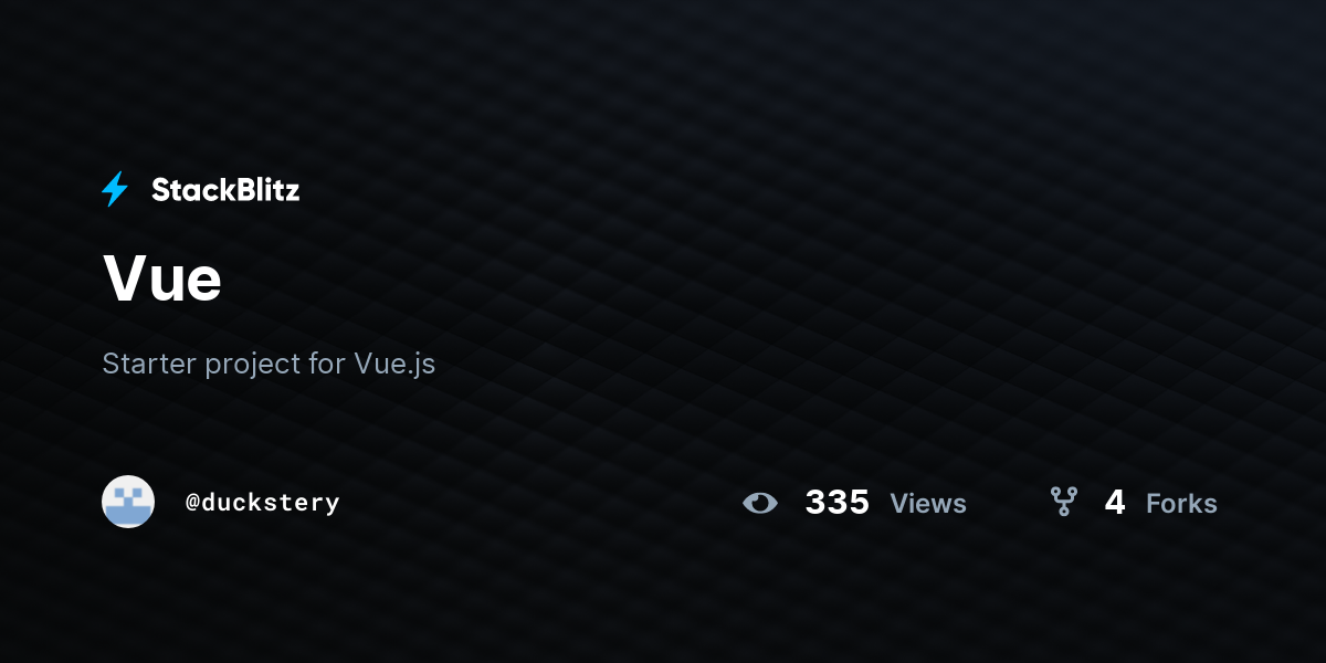 Vue - StackBlitz