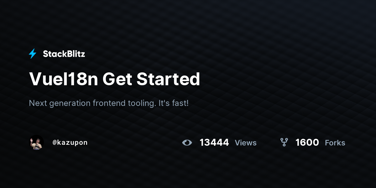 VueI18n Get Started - StackBlitz