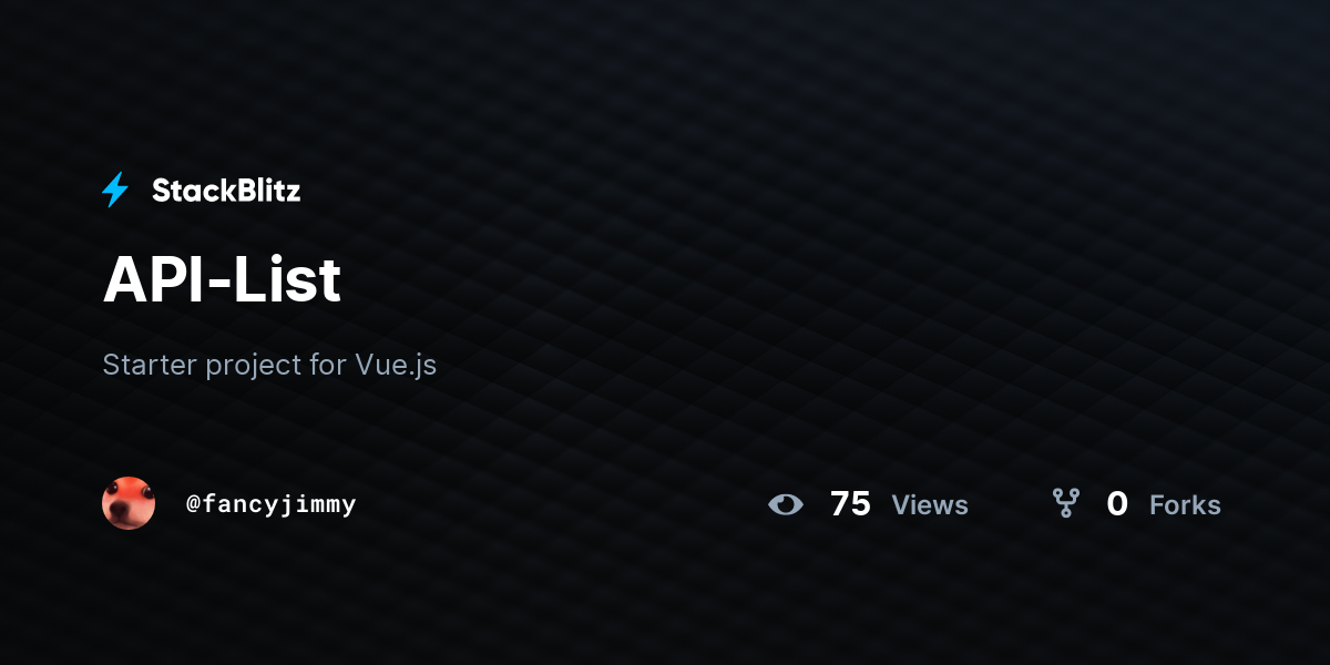 API-List - StackBlitz