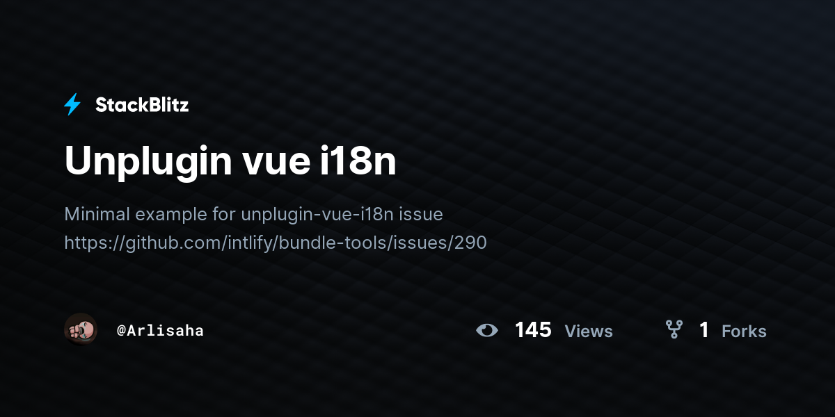 Unplugin vue i18n - StackBlitz Unplugin vue i18n - StackBlitz
