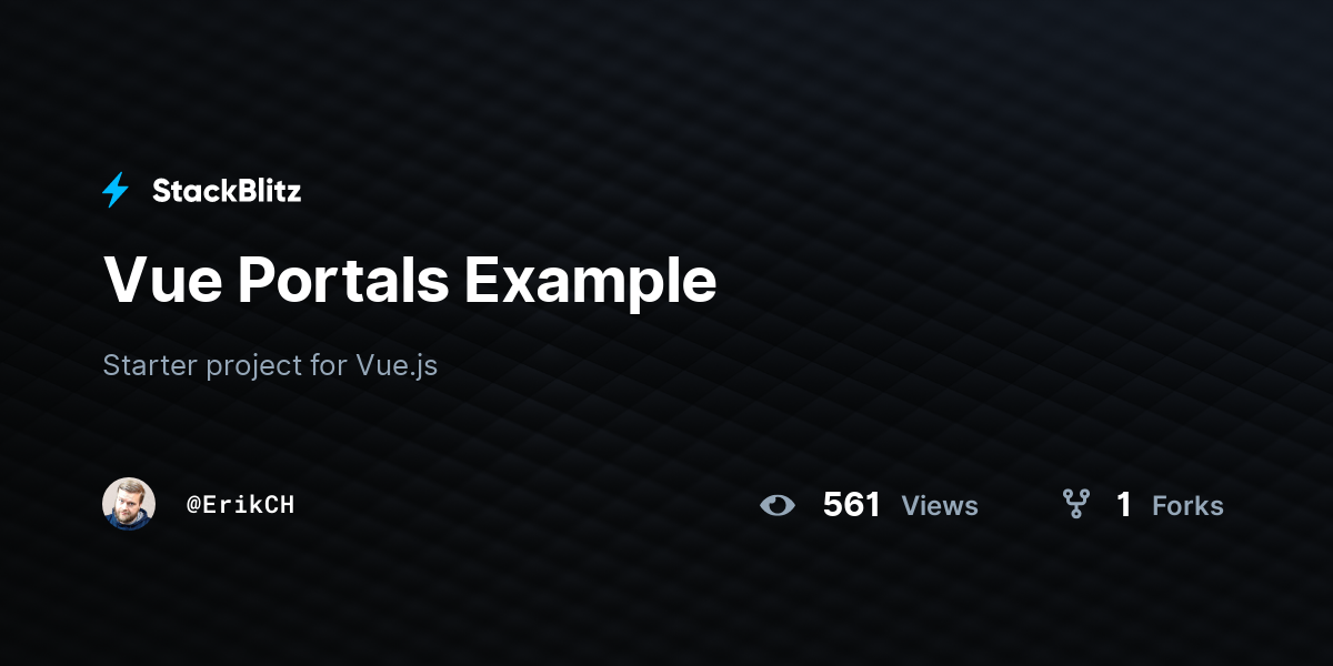Vue Portals Example - StackBlitz Vue Portals Example - StackBlitz