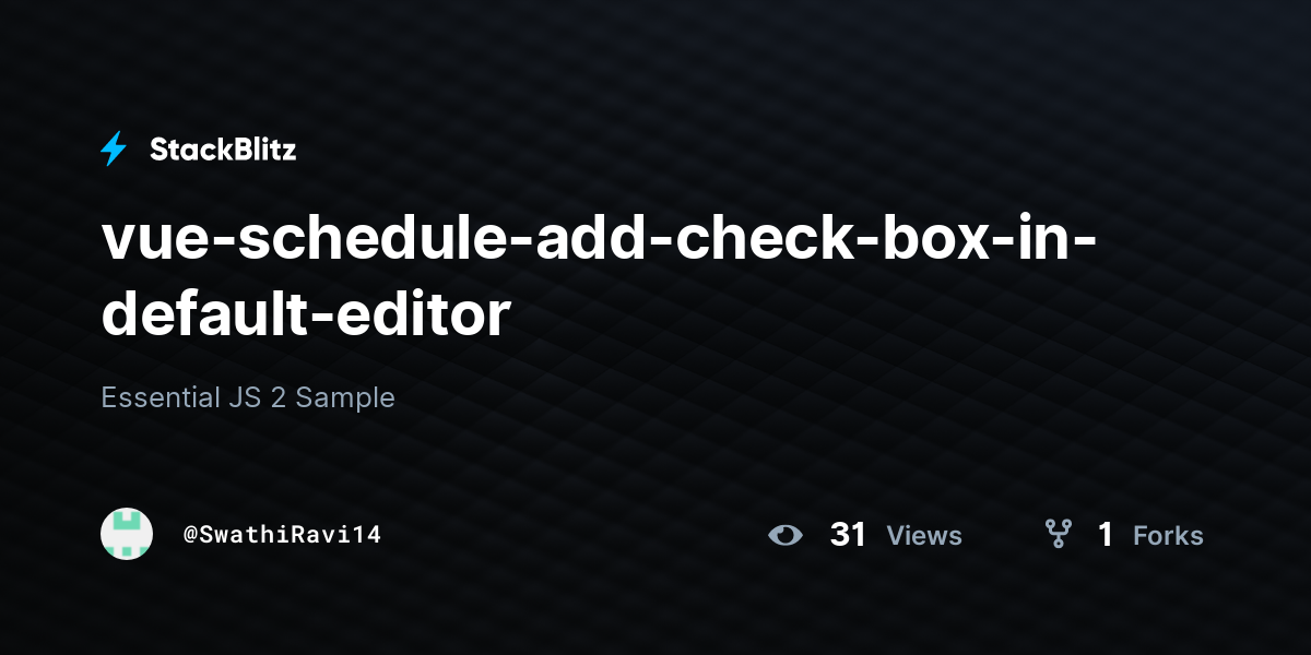 vue-schedule-add-check-box-in-default-editor - StackBlitz