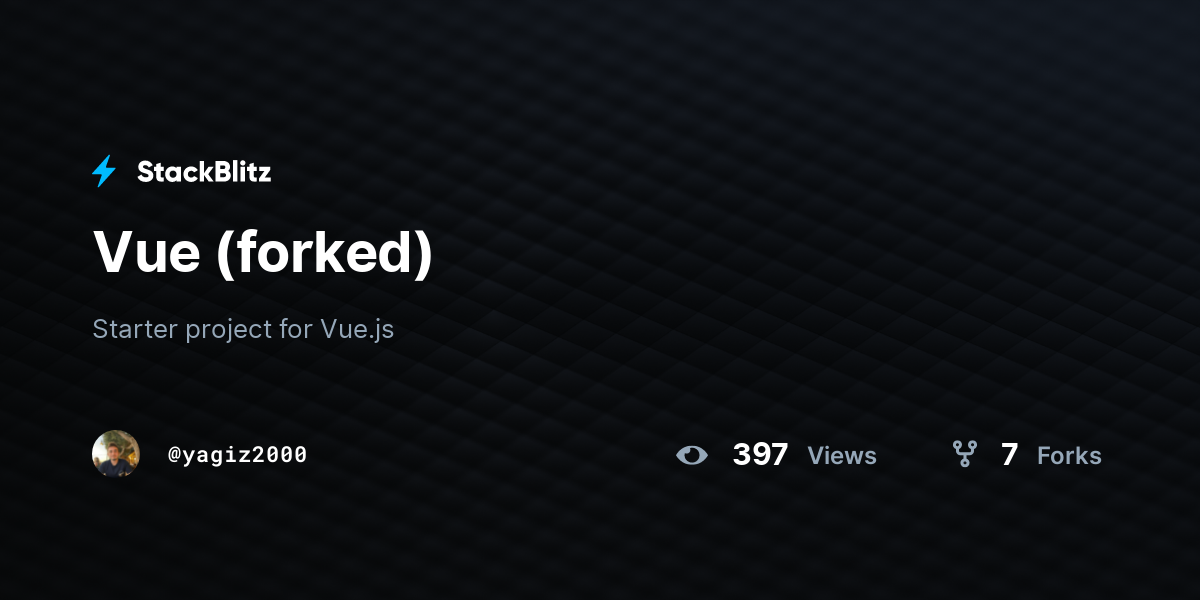 Vue (forked) - StackBlitz