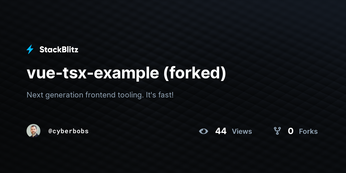 vue-tsx-example (forked) - StackBlitz vue-tsx-example (forked) - StackBlitz