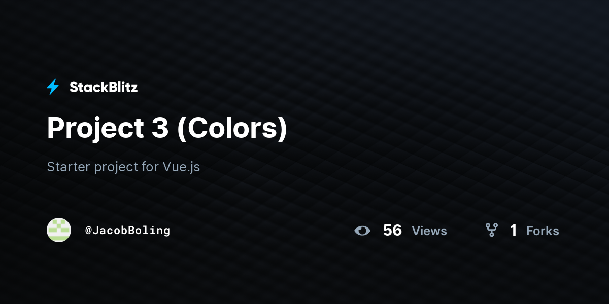 Project 3 (Colors) - StackBlitz