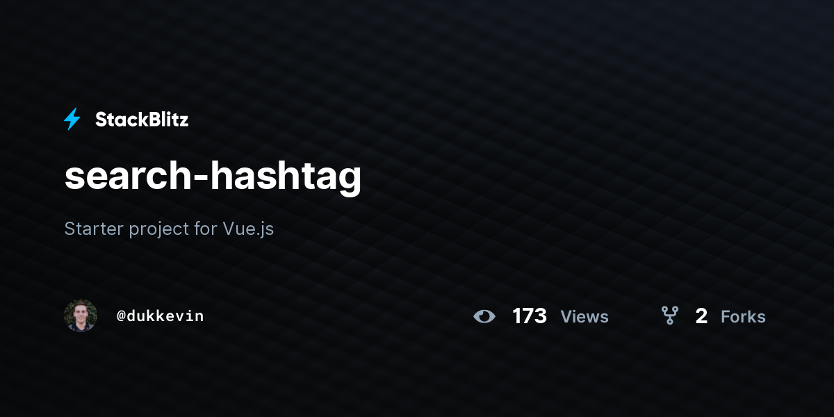 search-hashtag - StackBlitz