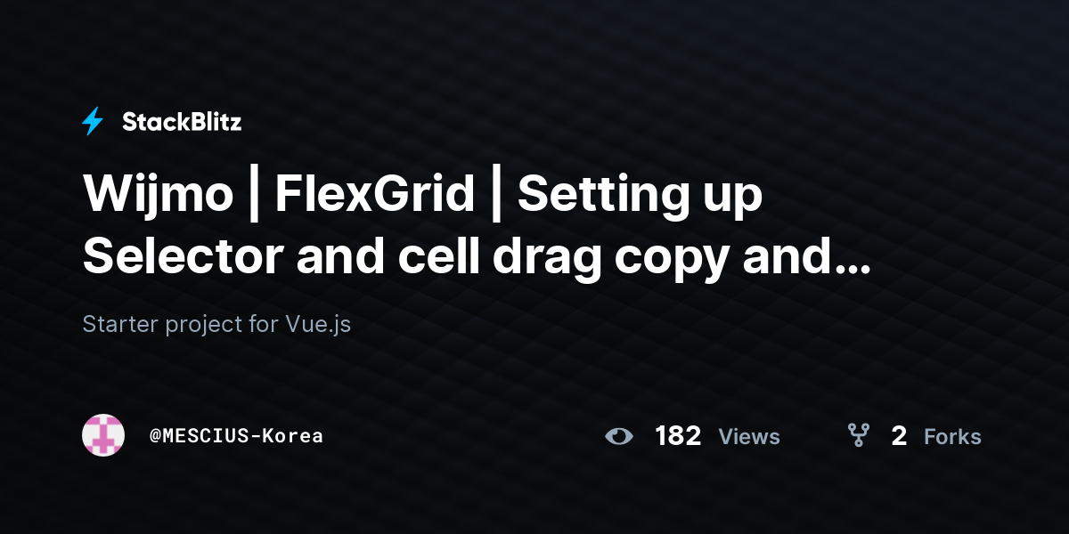 Wijmo | FlexGrid | Setting up Selector and cell drag copy and paste ...