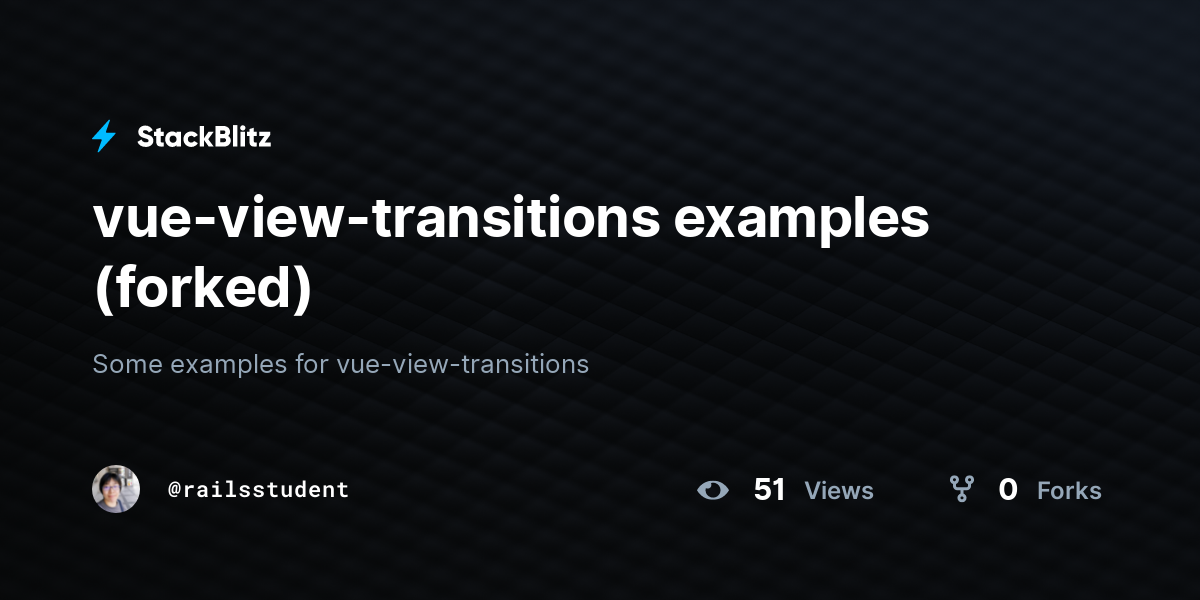 vue-view-transitions examples (forked) - StackBlitz