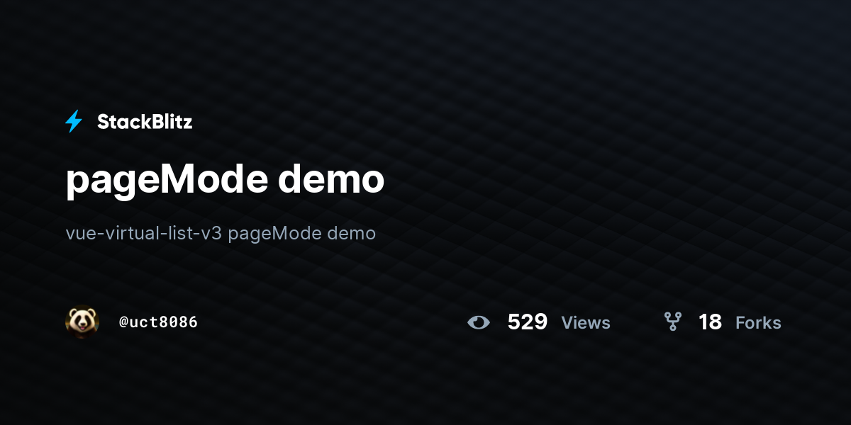pageMode demo - StackBlitz