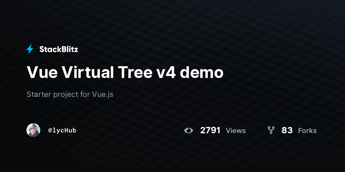 Vue Virtual Tree v4 demo - StackBlitz