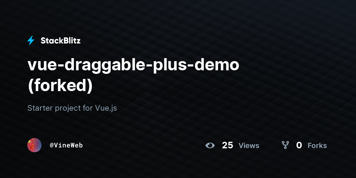 vue-draggable-plus-demo (forked) - StackBlitz