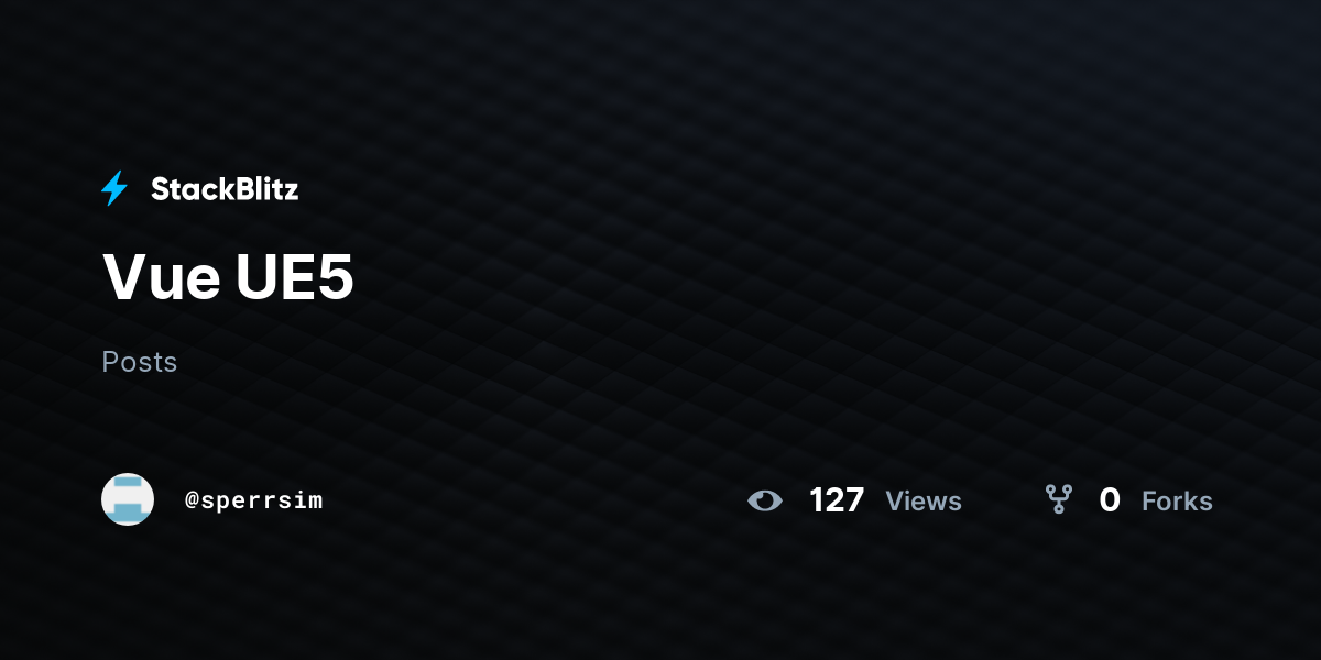 Vue UE5 - StackBlitz