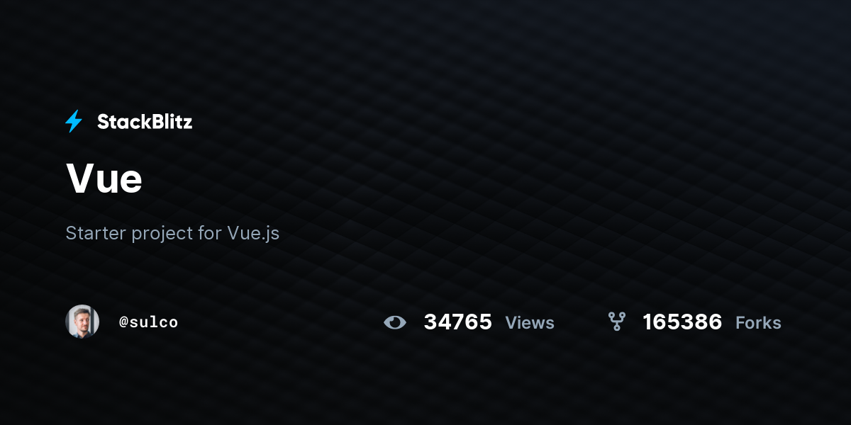 Vue - StackBlitz