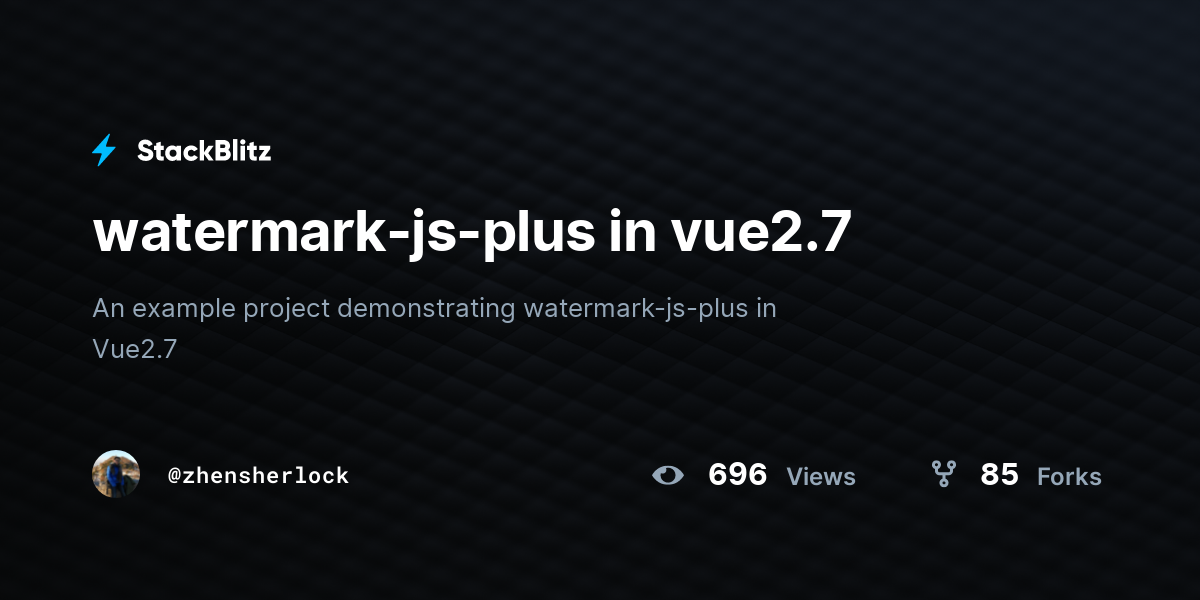 watermark-js-plus in vue2.7 - StackBlitz