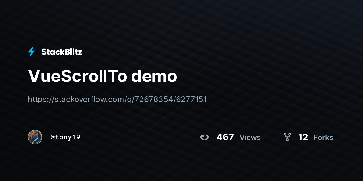VueScrollTo demo - StackBlitz