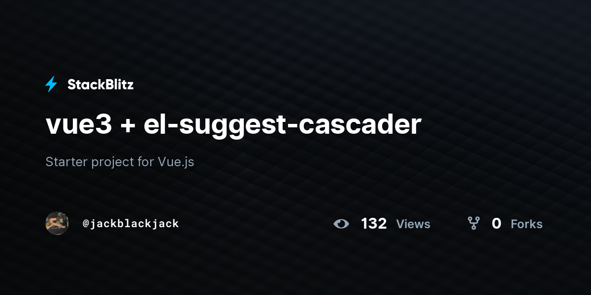vue3 + el-suggest-cascader - StackBlitz