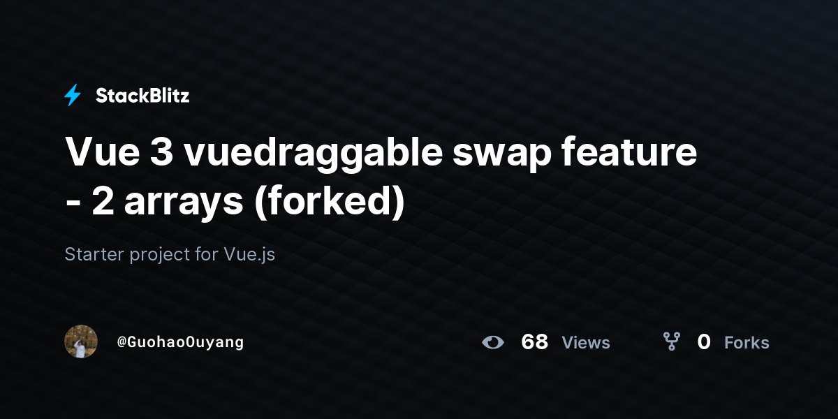 Vue 3 vuedraggable swap feature - 2 arrays (forked) - StackBlitz Vue 3 vuedraggable swap feature - 2 arrays (forked) - StackBlitz