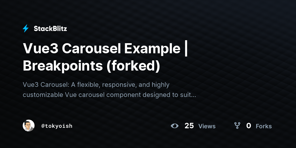 Vue3 Carousel Example | Breakpoints (forked) - StackBlitz