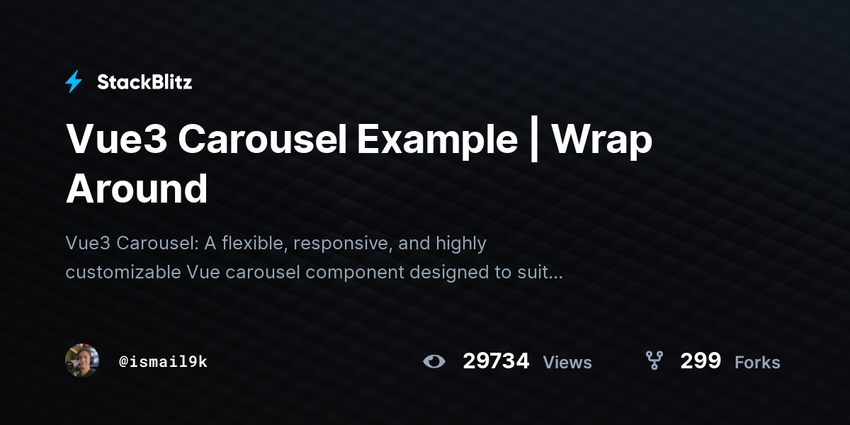 Vue3 Carousel Example | Wrap Around - StackBlitz