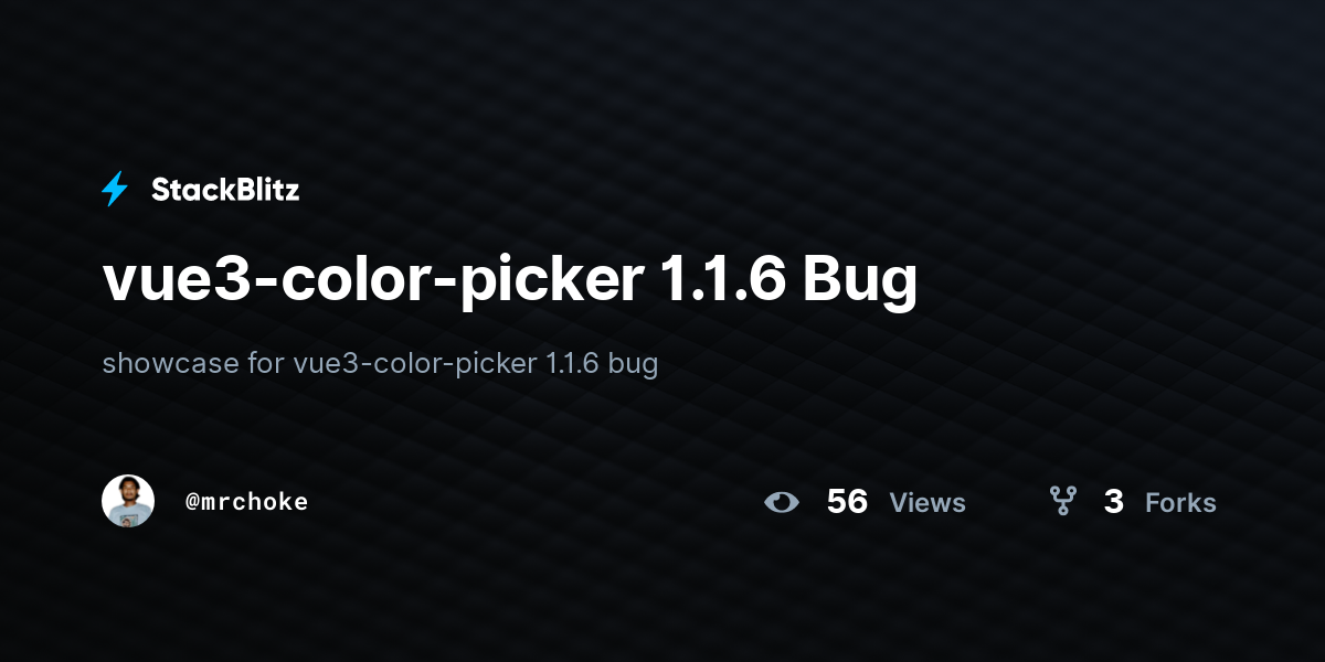 vue3-color-picker 1.1.6 Bug - StackBlitz