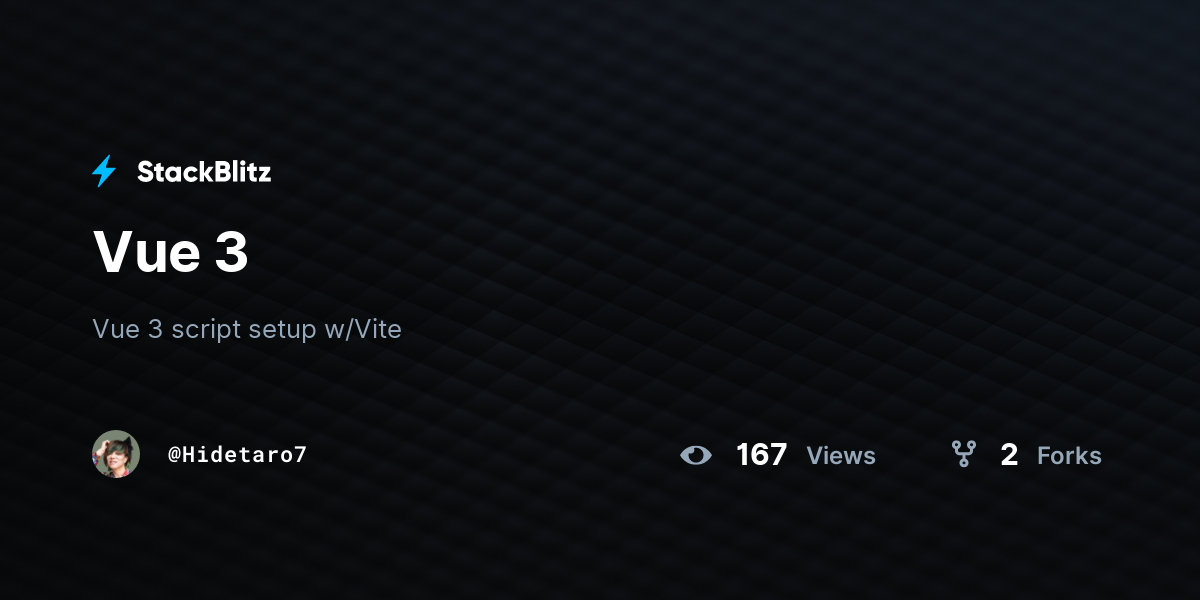 Vue 3 - StackBlitz