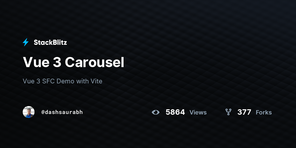Vue 3 Carousel - StackBlitz