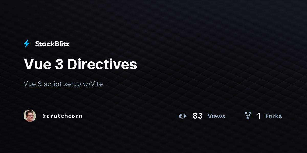 Vue 3 Directives - StackBlitz