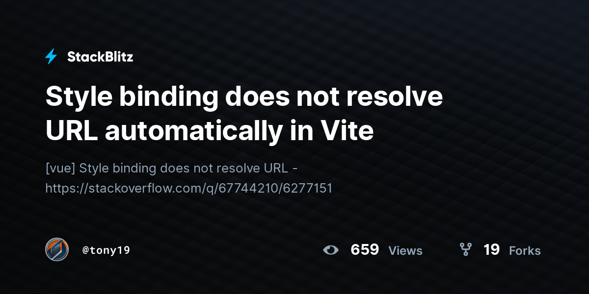 Style binding does not resolve URL automatically in Vite - StackBlitz