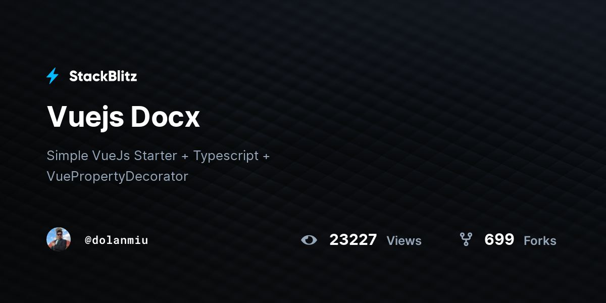 Vuejs Docx - StackBlitz