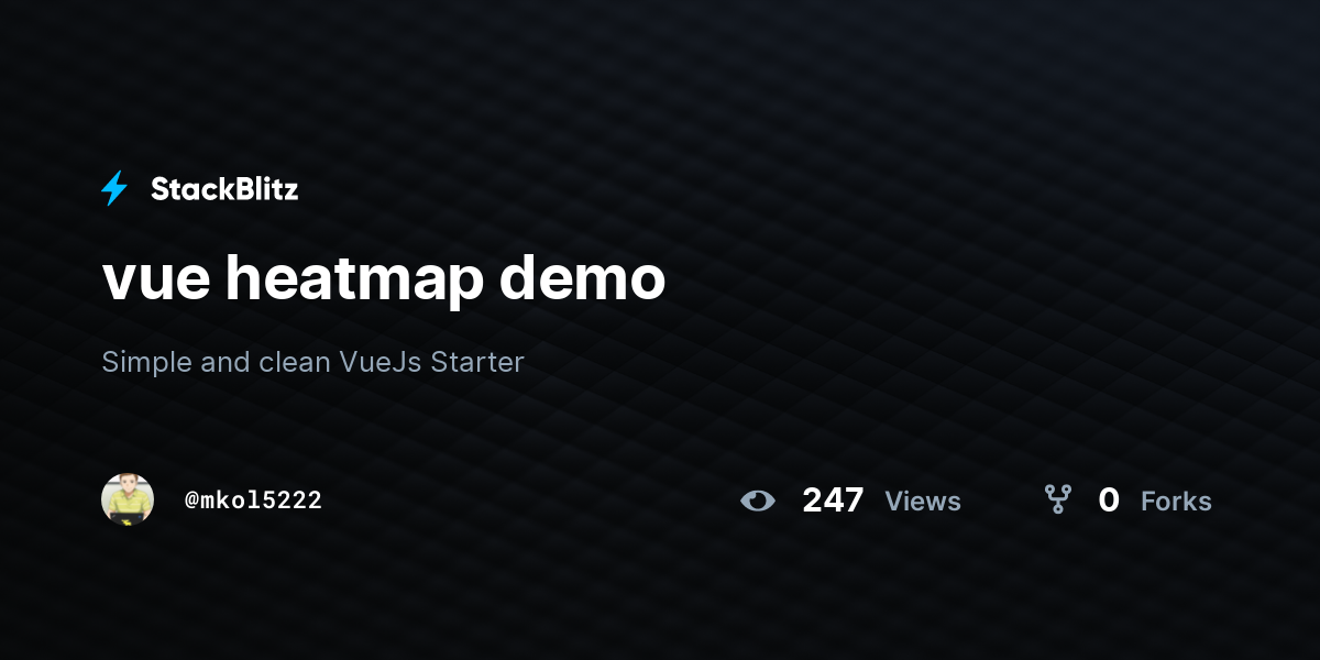vue heatmap demo - StackBlitz