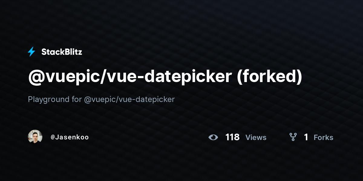 @vuepic/vue-datepicker (forked) - StackBlitz @vuepic/vue-datepicker (forked) - StackBlitz