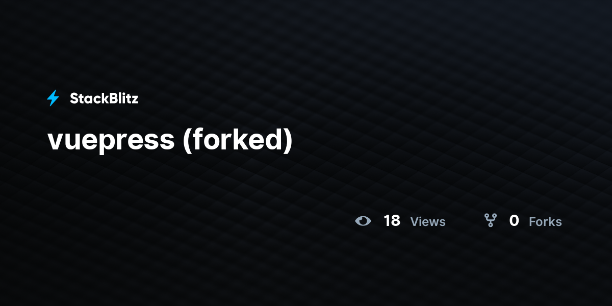 vuepress (forked) - StackBlitz