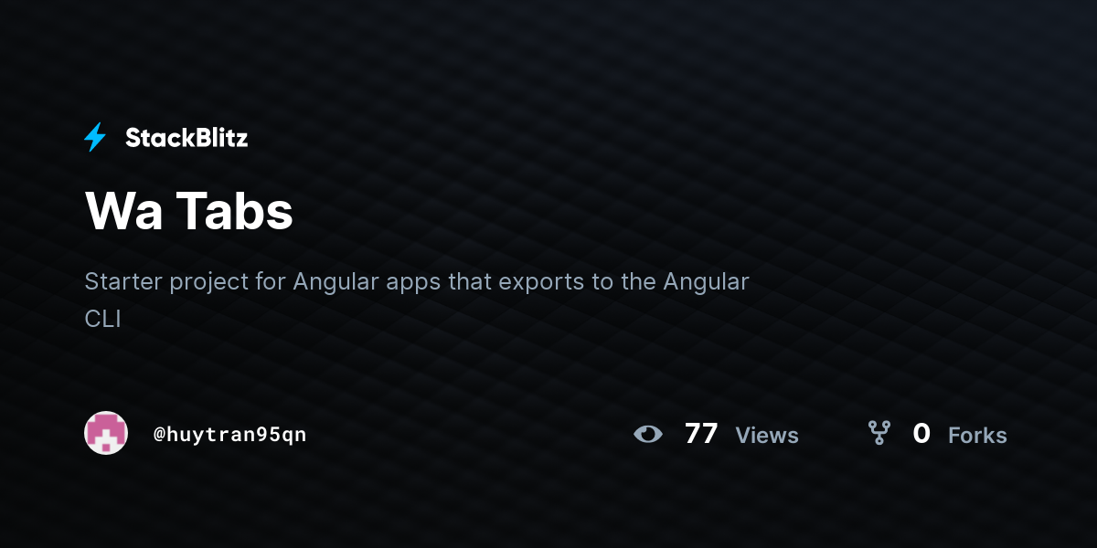 Wa Tabs - StackBlitz