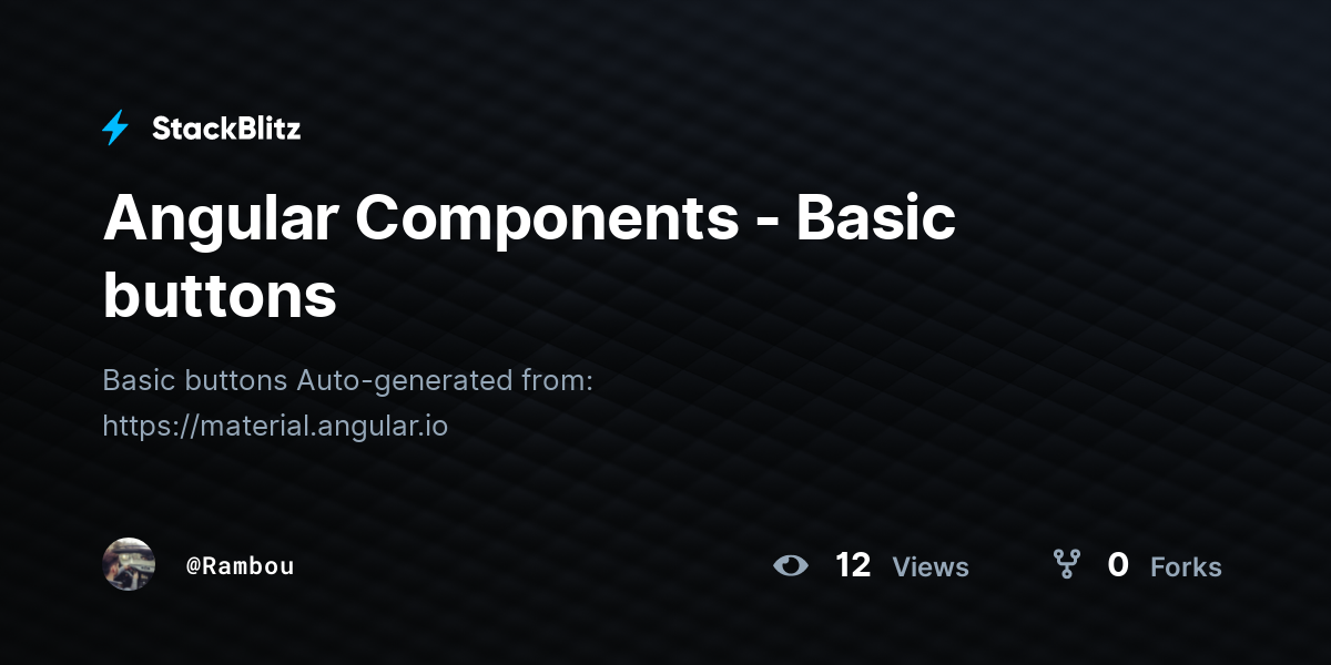 Angular Components - Basic buttons - StackBlitz